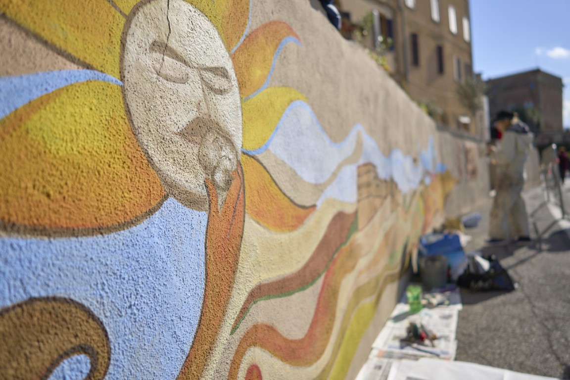 Truffle murales di Monica Minucci – Mostra Mercato Tartufo bianco